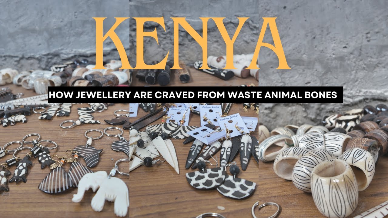 Exploring Kenya 🇰🇪 | How Jewelry is Carved from Waste Animal Bones ...