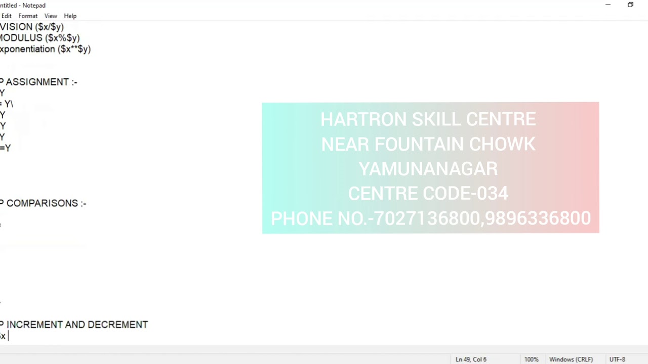 Php Operators Youtube 5149