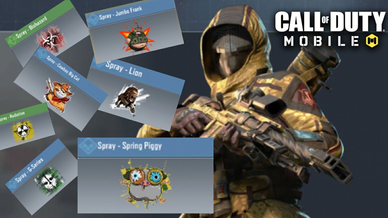 All my spray emote call of duty mobile - YouTube