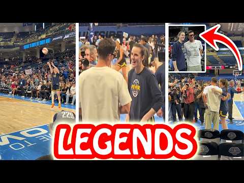 Caitlin Clark Reaction To Meeting Robert Lewandowski During Warmups🔥Fans Gone Wild🔥