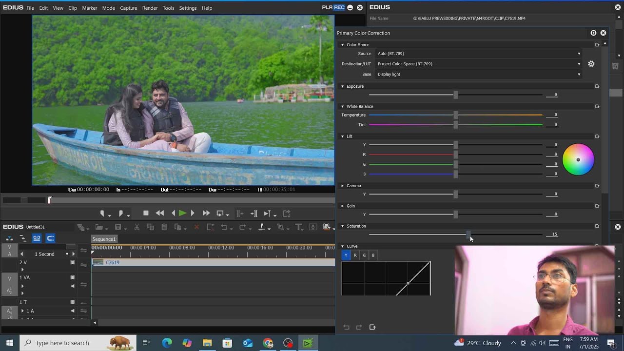 How To Colour Correction In EDIUS | Cinematic color grading In Hindi ...