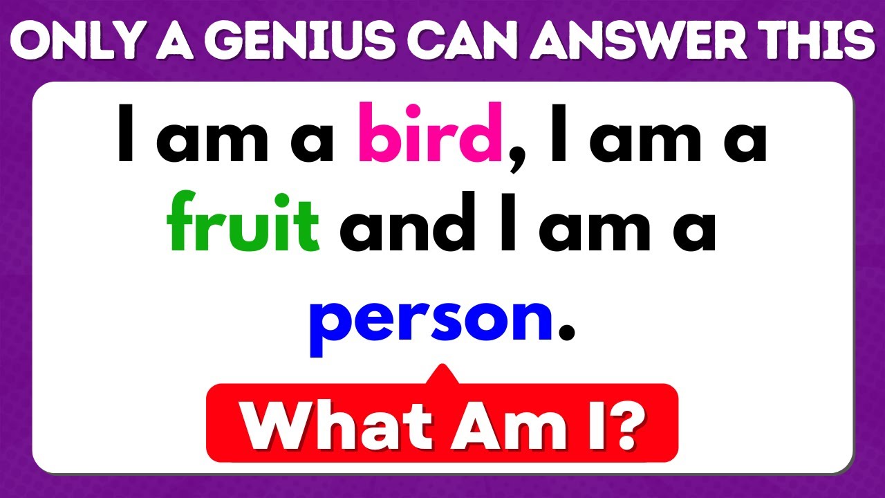 ONLY A GENIUS CAN ANSWER THESE 20 TRICKY RIDDLES 😵🤔 | Riddles Quiz ...