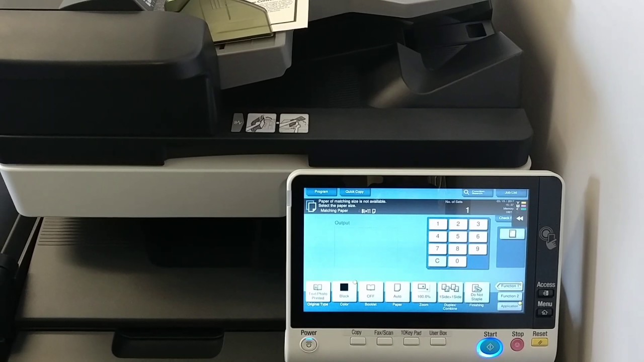 Faxing on a Konica Minolta device through a Biscom Fax Server - YouTube