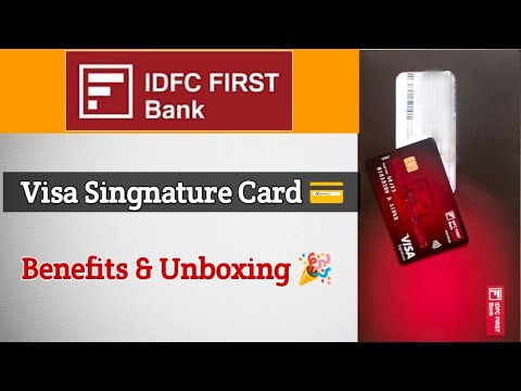 IDFC First Bank Visa Singnature Card Unboxing 🎉 - YouTube