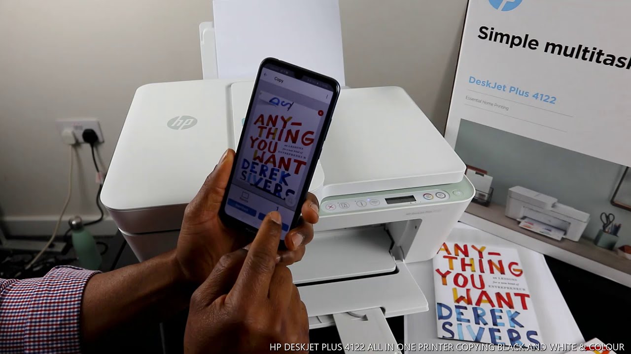 HP DESKJET PLUS 4122 ALL IN ONE PRINTER COPYING BLACK AND WHITE ...