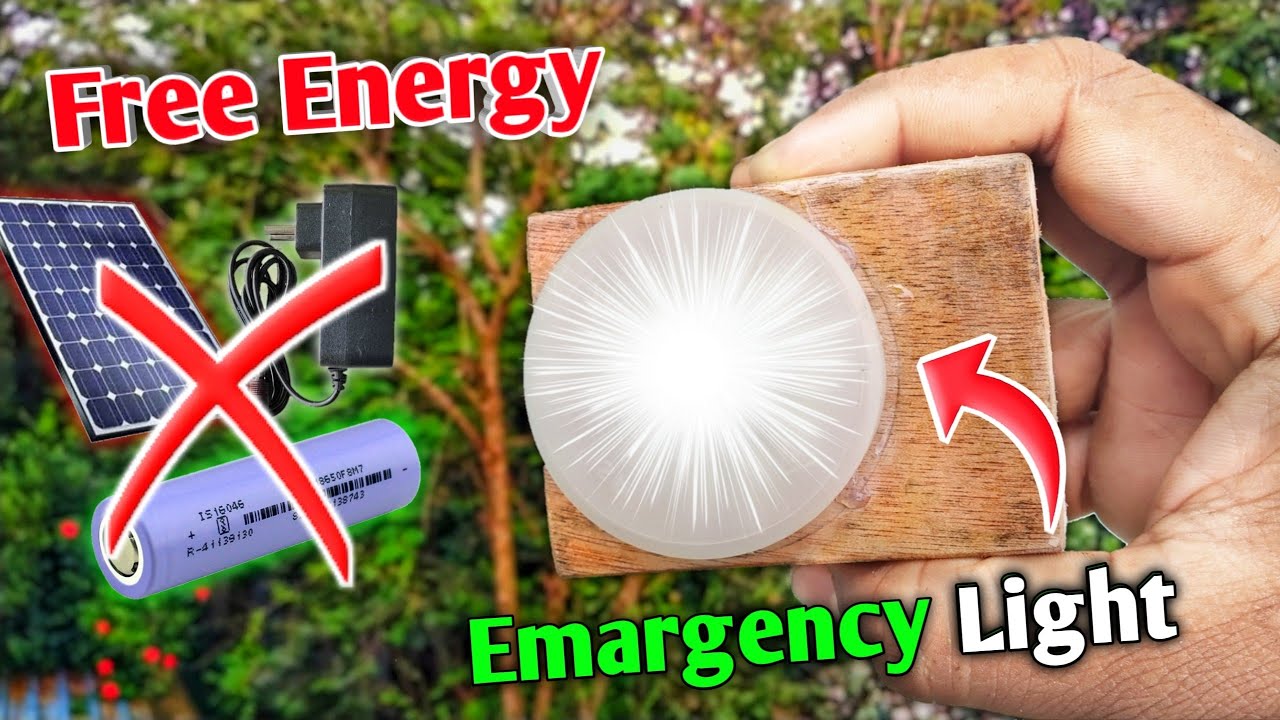 Make a FREE ENERGY Emergency Light || Make a Emargency Light Without ...