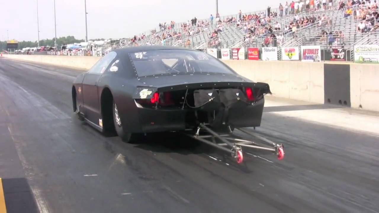 Dan Millen's ADRL XTF Blown Alcohol 2011 Mustang First Passes - YouTube