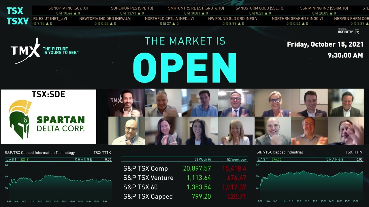 Spartan Delta Corp. Virtually Opens the Market Friday October 15, 2021 ...