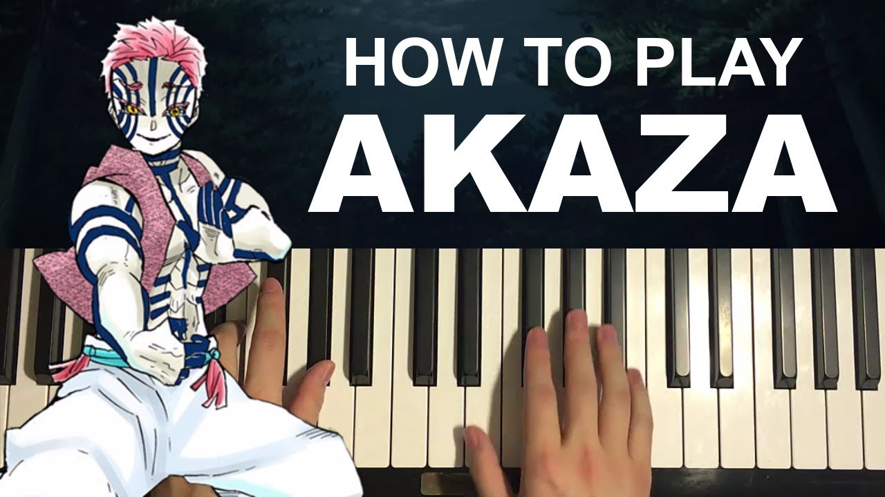 Demon Slayer Movie - Akaza Theme (Piano Tutorial Lesson) (Audio Fixed ...
