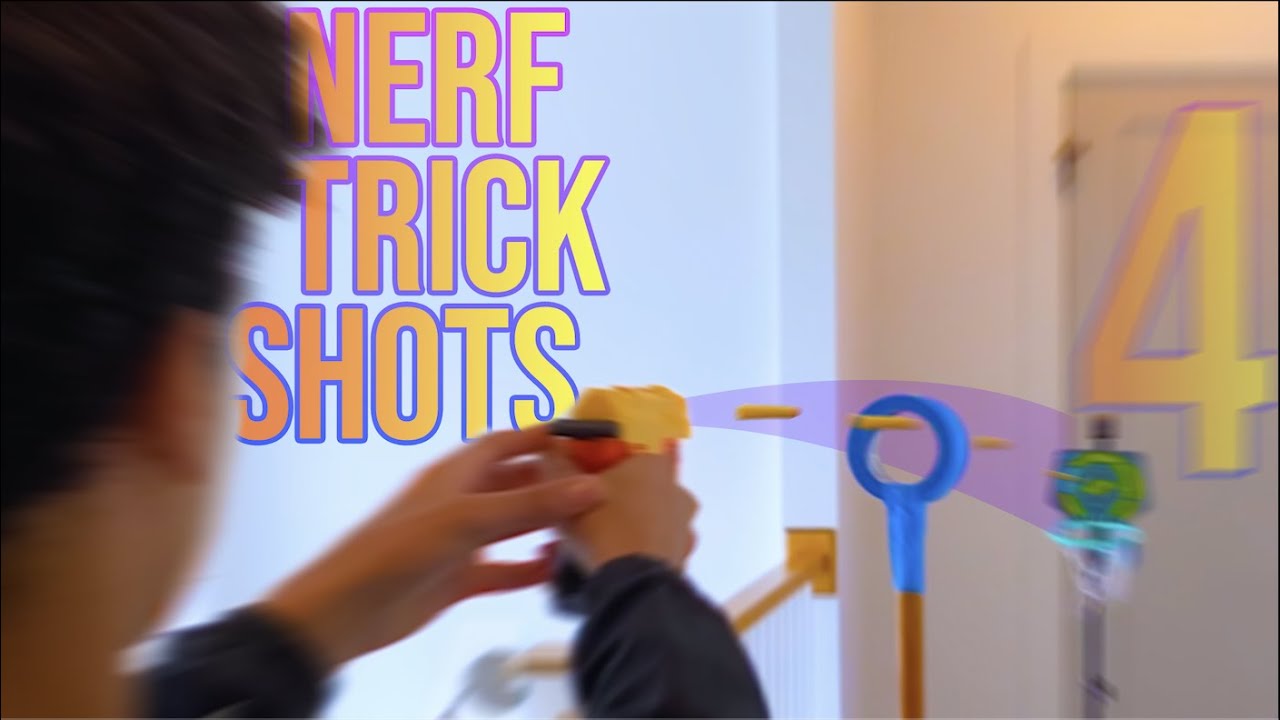 EPIC NERF Trick Shots 4! | Inspired by Dude Perfect - YouTube
