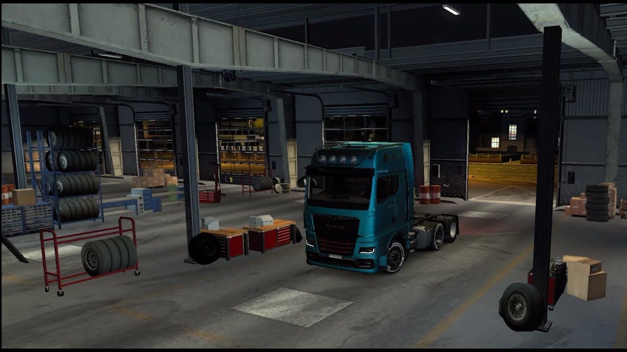 [4K] Night Drive with MAN TGX GX - Euro Truck Simulator 2 | mouse ...