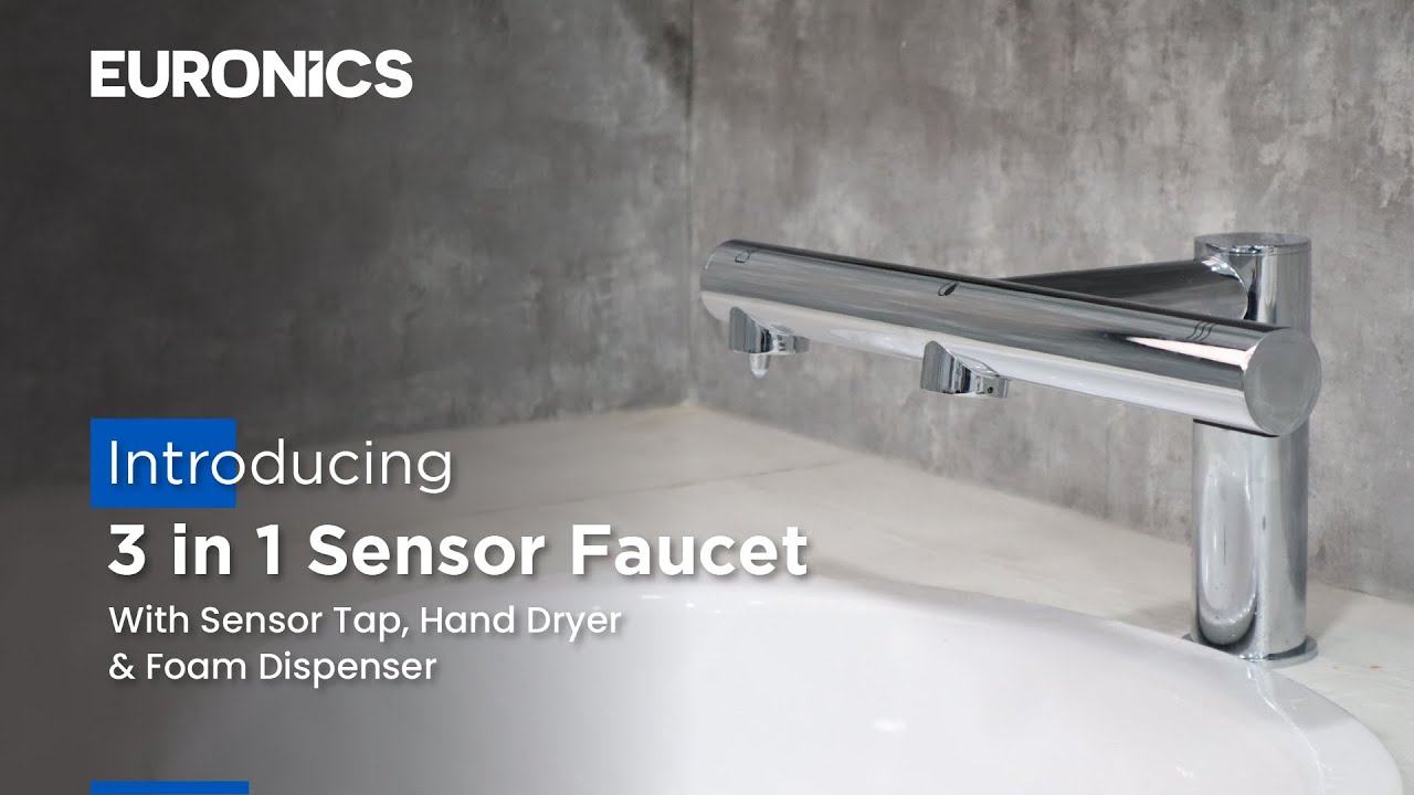 3 in 1 Sensor Tap with built-in Hand Dryer, Auto Tap & Foam Dispenser ...
