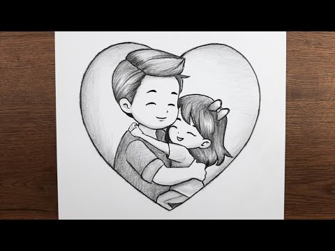 Babalar günü resmi nasıl çizilir - Adım adım babalar günü hediye çizimi