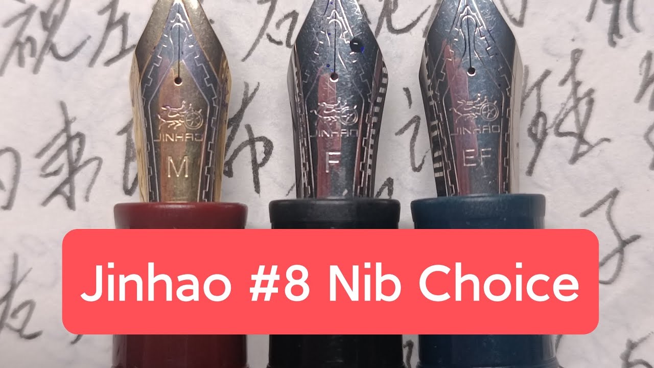Jinhao No.8 Nib Choice EF, F, M , on X159 Dadao 9019 Heart Beat - YouTube
