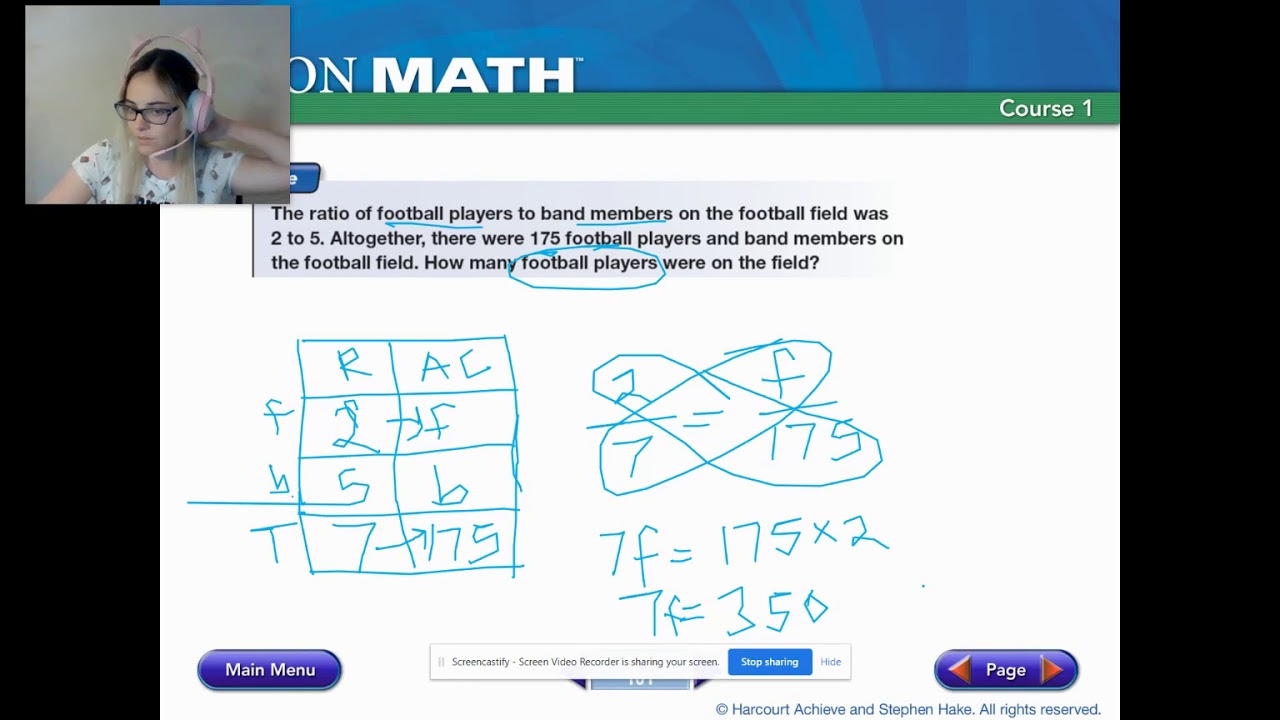 Saxon Course 1 Lesson 101 - YouTube
