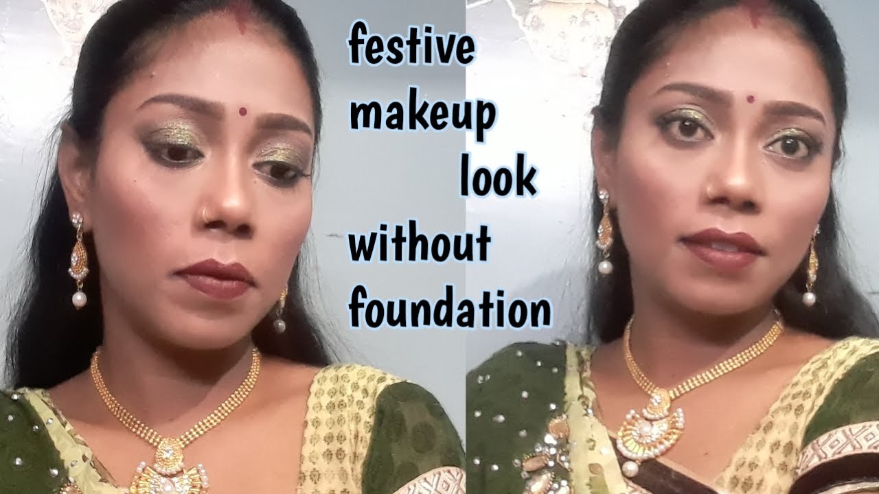 Perfect makeup tutorial ||Traditional indian saree makeup look | Green ...