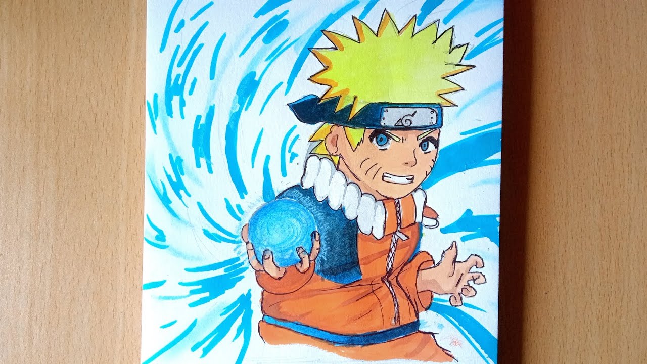 Naruto and Rasengan drawing | how to draw Naruto and Rasengan easy step ...