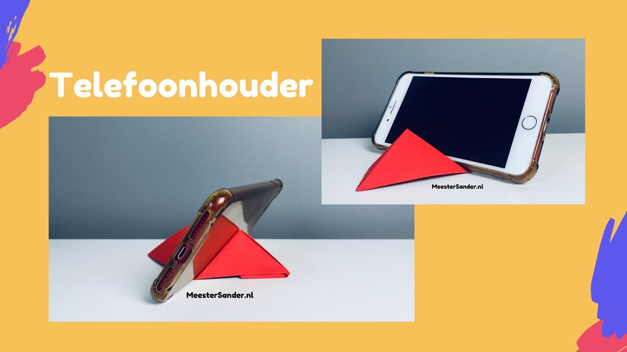 Instructievideo - Telefoonhouder vouwen eenvoudig - Origami - YouTube