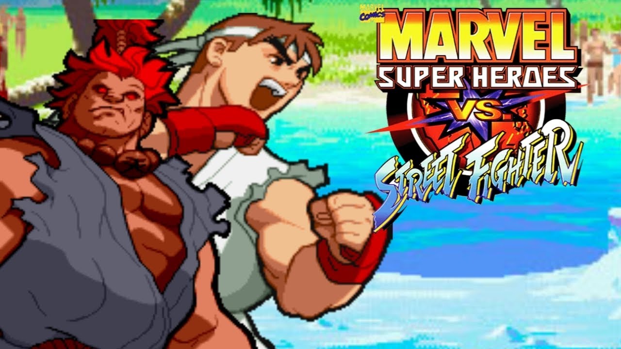 Marvel Super Heroes Vs Street Fighter - Ryu & Akuma - YouTube