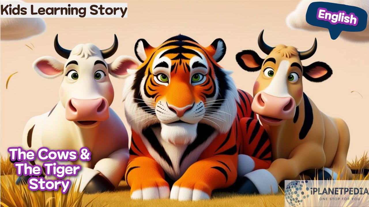 The Cows & The Tiger | Learning Story | Moral Story | Bed Time Story in ...