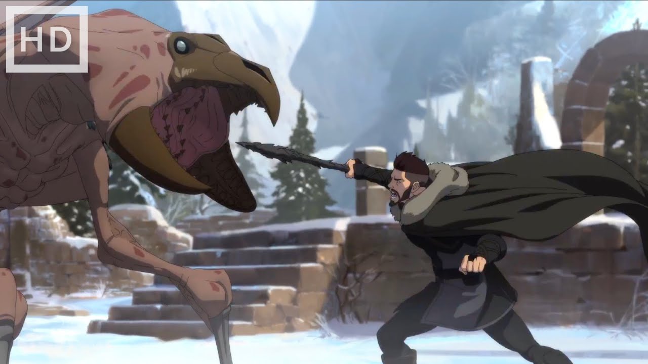 VESEMIR & TETRA vs KITSU | The Witcher Nightmare Of The Wolf | # ...