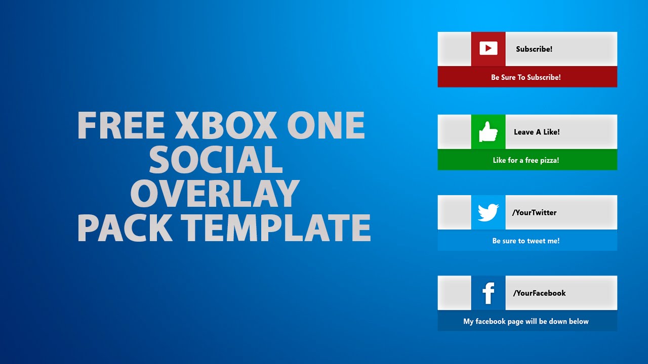 Xbox One Overlay Shoutouts Pack \ Free Template / - YouTube