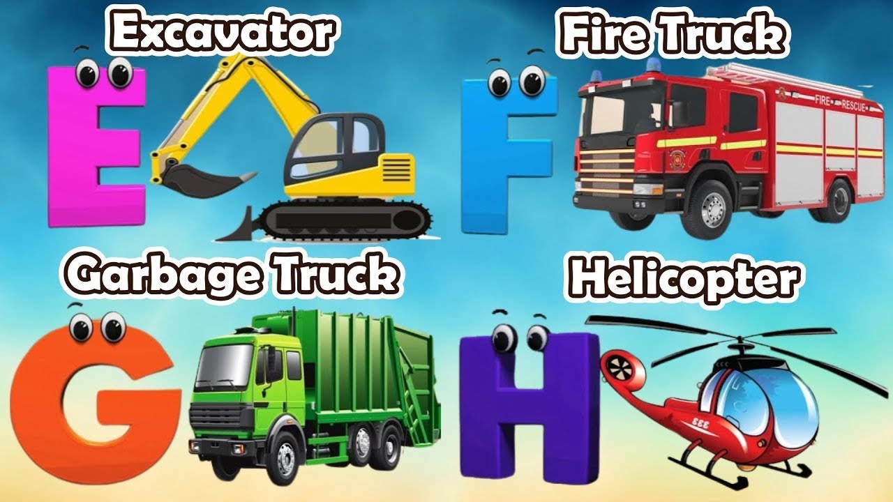 Vehicles ABC Song for Kids | Phonics for Kids | Alphabet Letters ...