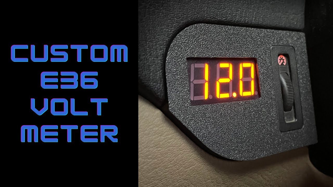 E36 Custom Volt Meter Panel Installation - YouTube