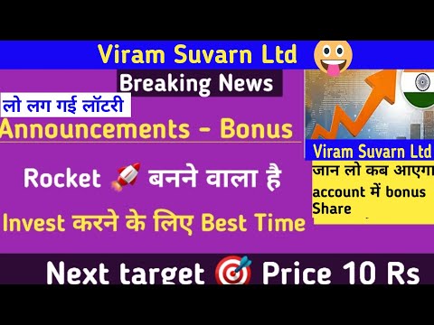 Viran suvarm share news today।Viran suvarm share latest news। Viran suvarm right issue share। Viran 