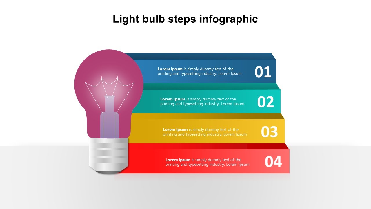 How to create light bulb step infographics - YouTube