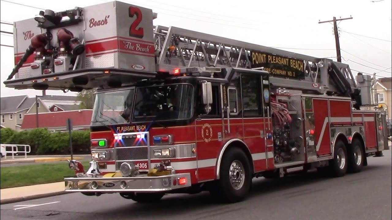 Point Pleasant Beach Fire Department Tower Ladder 4305 Responding 5-14 ...