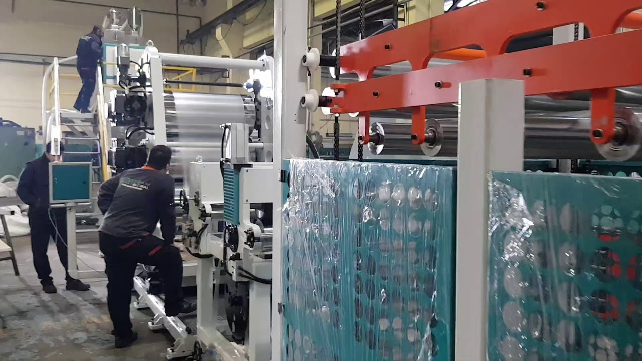 1000KG/H PP MONO LAYER EXTRUSION LINE - YouTube