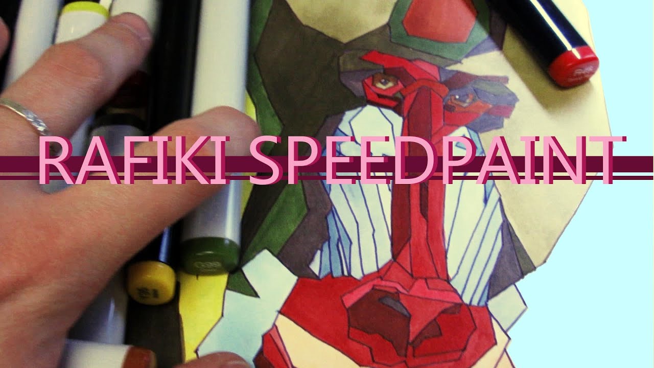 Real Life Rafiki - Lion King - Fan Art Copic Marker SpeedPaint - YouTube