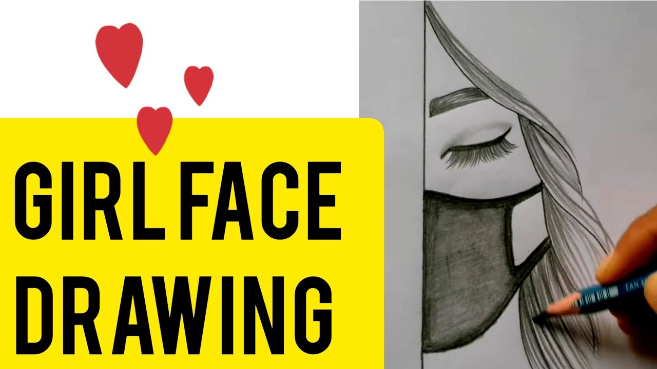 girl face drawing || girl face drawing easy step by step - YouTube