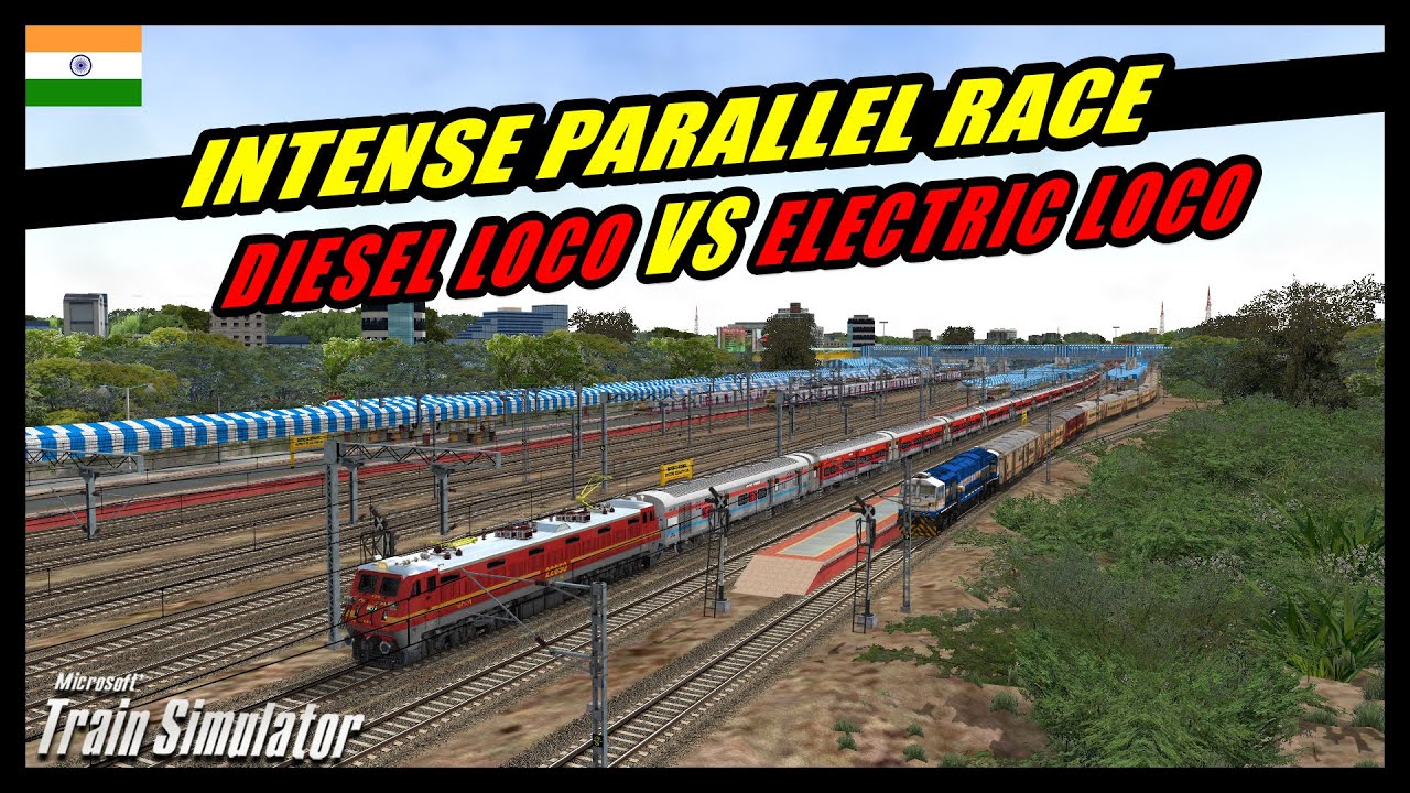 OVERTAKE & REOVERTAKE - INTENSE PARALLEL TRAIN RACE WITH CHENNAI ...