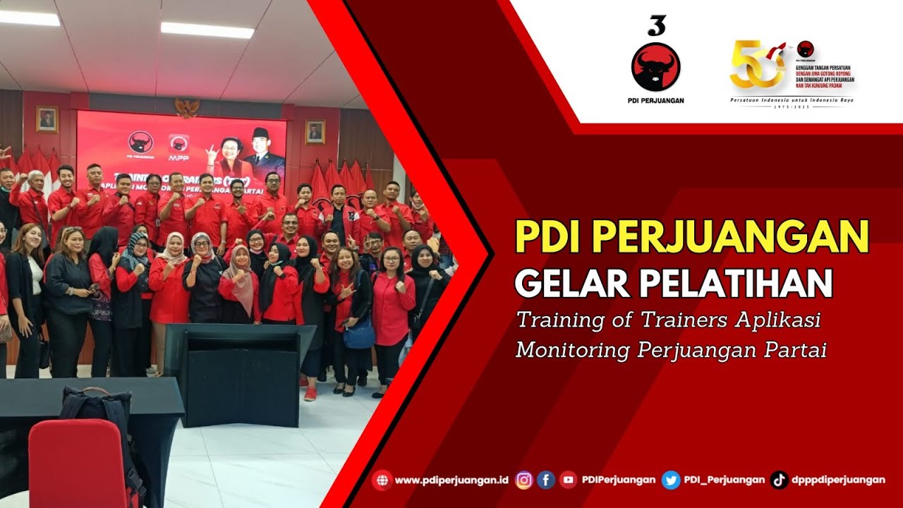 Gelar Training of Trainers, PDI Perjuangan Luncurkan Aplikasi ...