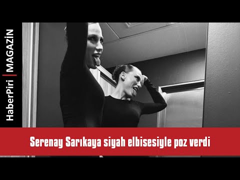 Serenay Sarıkaya siyah elbisesiyle poz verdi - MAGAZİN TURU