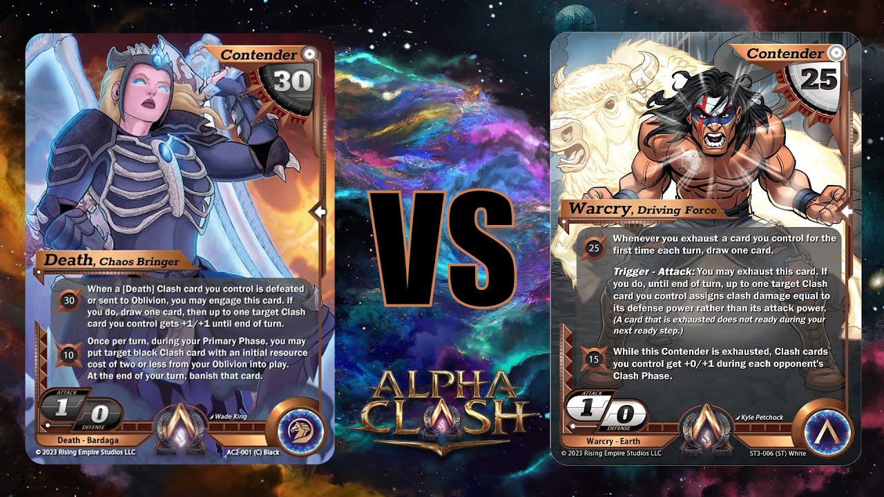 Alpha Clash TCG | Death vs Warcry #alphaclash #alphaclashtcg #tcg - YouTube