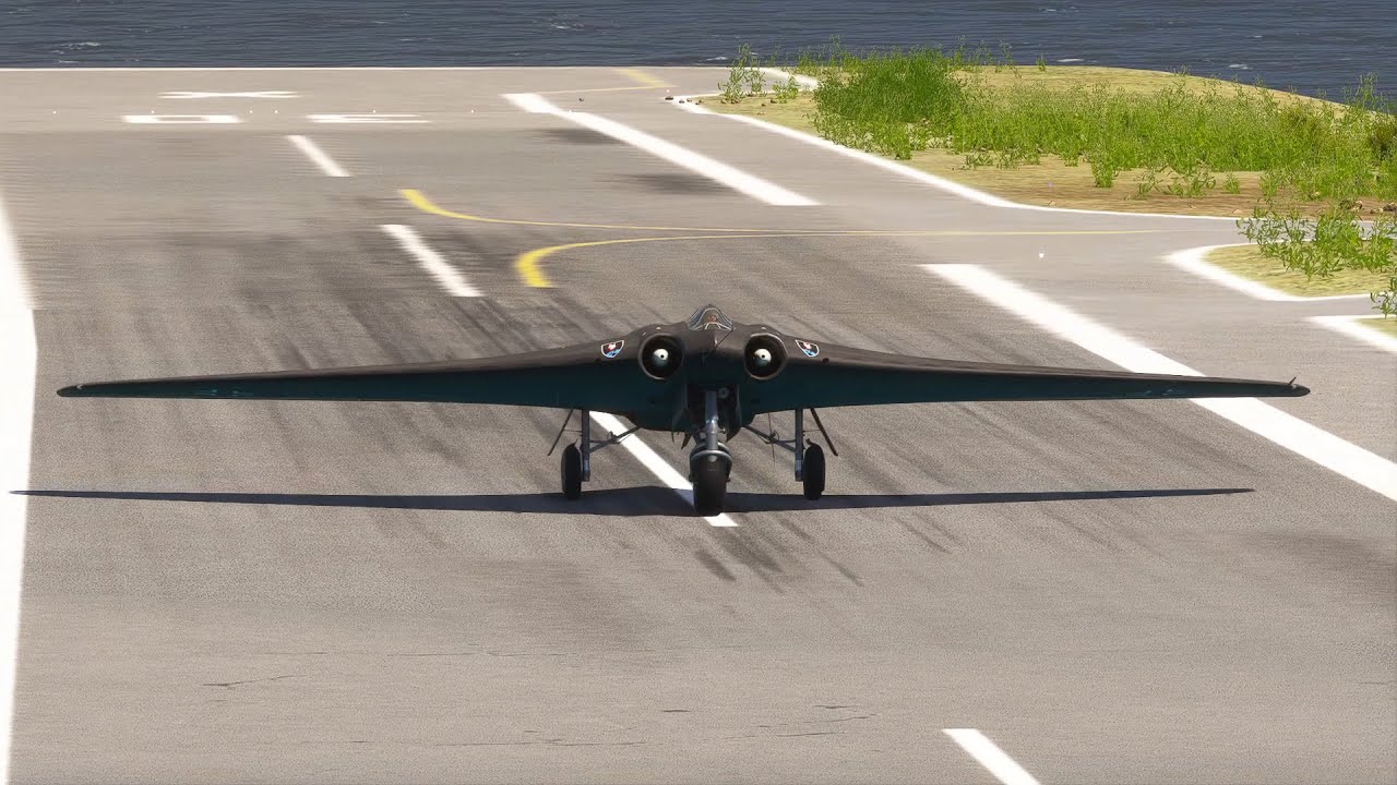 This is Crazy Skill! Horten Ho-229 NF 1 Takeoff from Short Runway - YouTube