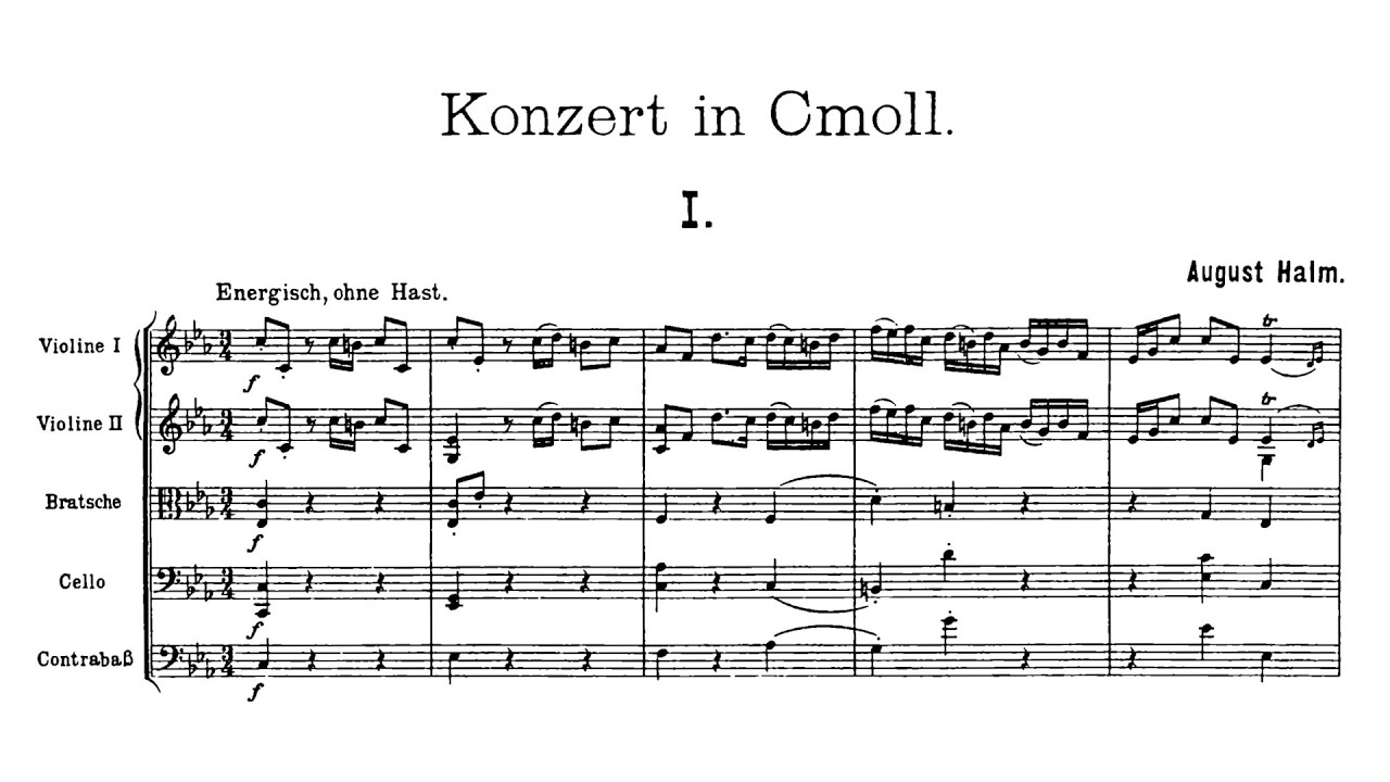 August Halm – Concerto in C minor - YouTube