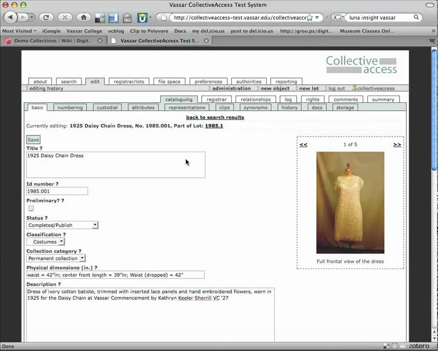 Demo Collections - CollectiveAccess admin interface, part 1 - YouTube