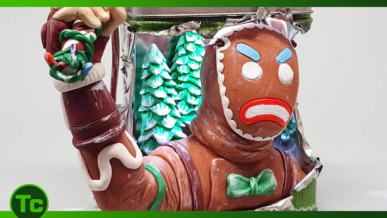 Fortnite gingerbread man (christmas style) - polymer clay tutorial ...