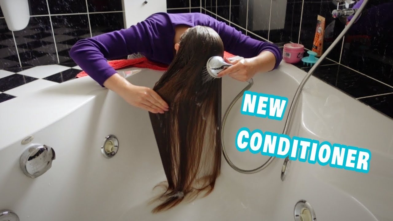 ASMR Hair Wash | Washing My Long Hair Forward | Hair Washing No Talking ...