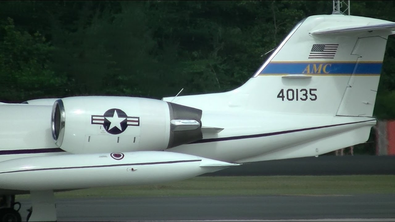 TJSJ Spotting: USAF Learjet! - YouTube