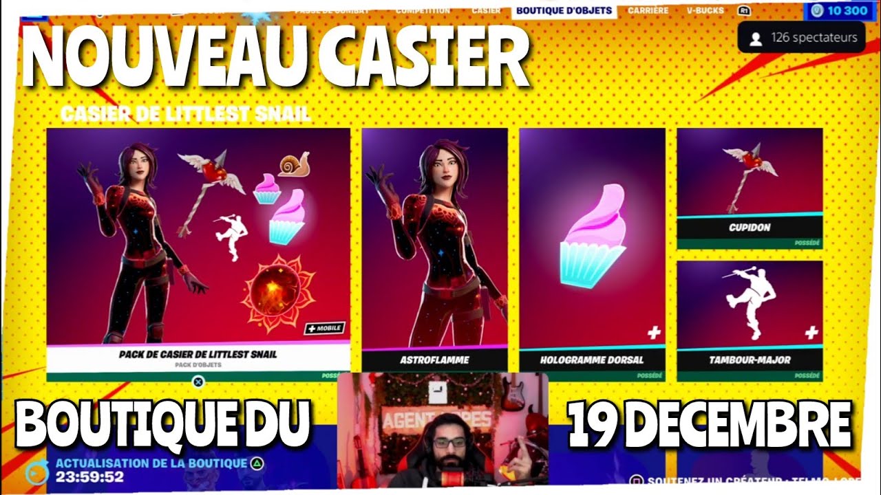 Casier de littlest snail, Boutique FORTNITE du 19 décembre, item shop ...