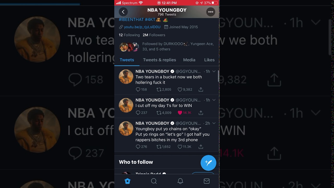 NBA YoungBoy tweets - YouTube
