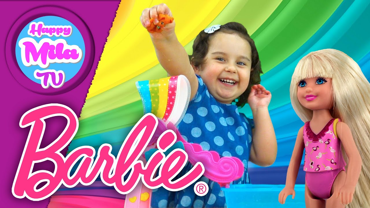 How To Swim Barbie Chelsea Pool Mattel funny review | HappyMilaTV #132 ...