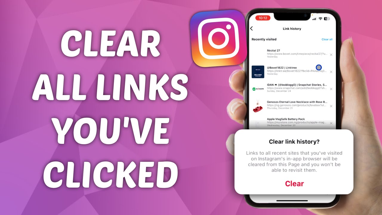 How to Clear Links You Clicked on Instagram - Delete Instagram Link ...