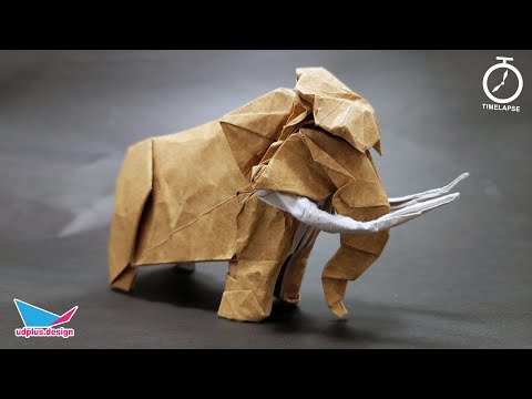 매머드 맘모스 종이접기 타임랩스 Origami Mammoth timelapse - YouTube