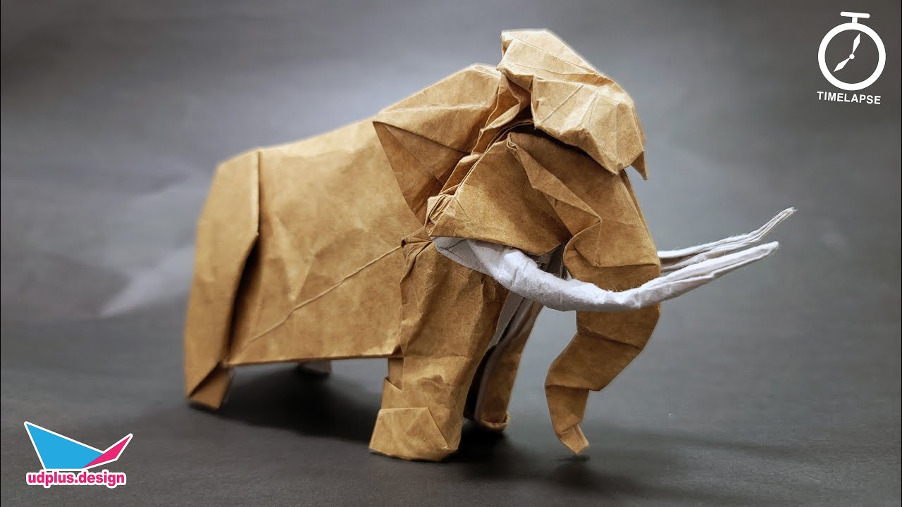 매머드 맘모스 종이접기 타임랩스 Origami Mammoth timelapse - YouTube